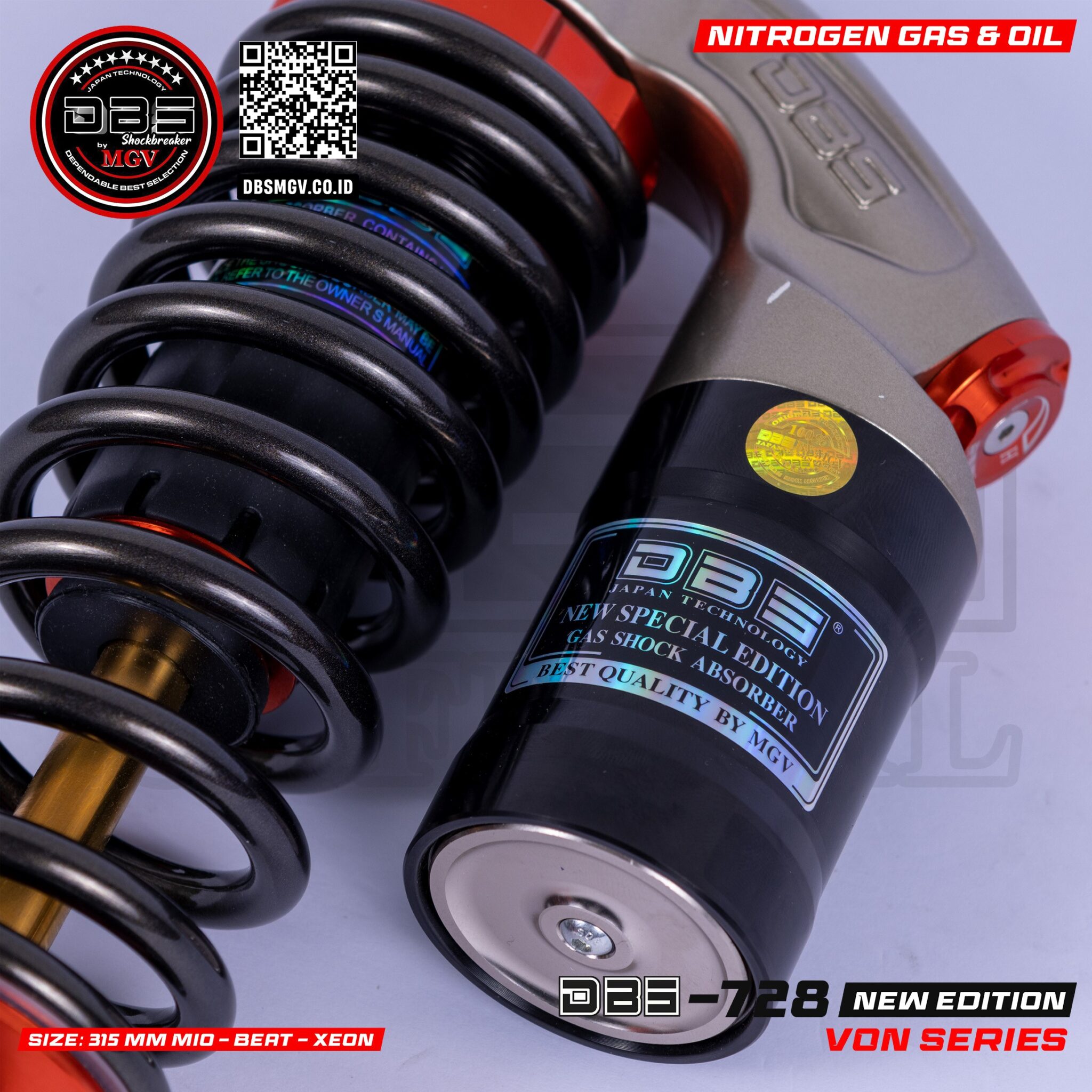 DBS 728 Von Series Shock Belakang Mio Beat Scoopy Genio Fazzio VarioFi ...