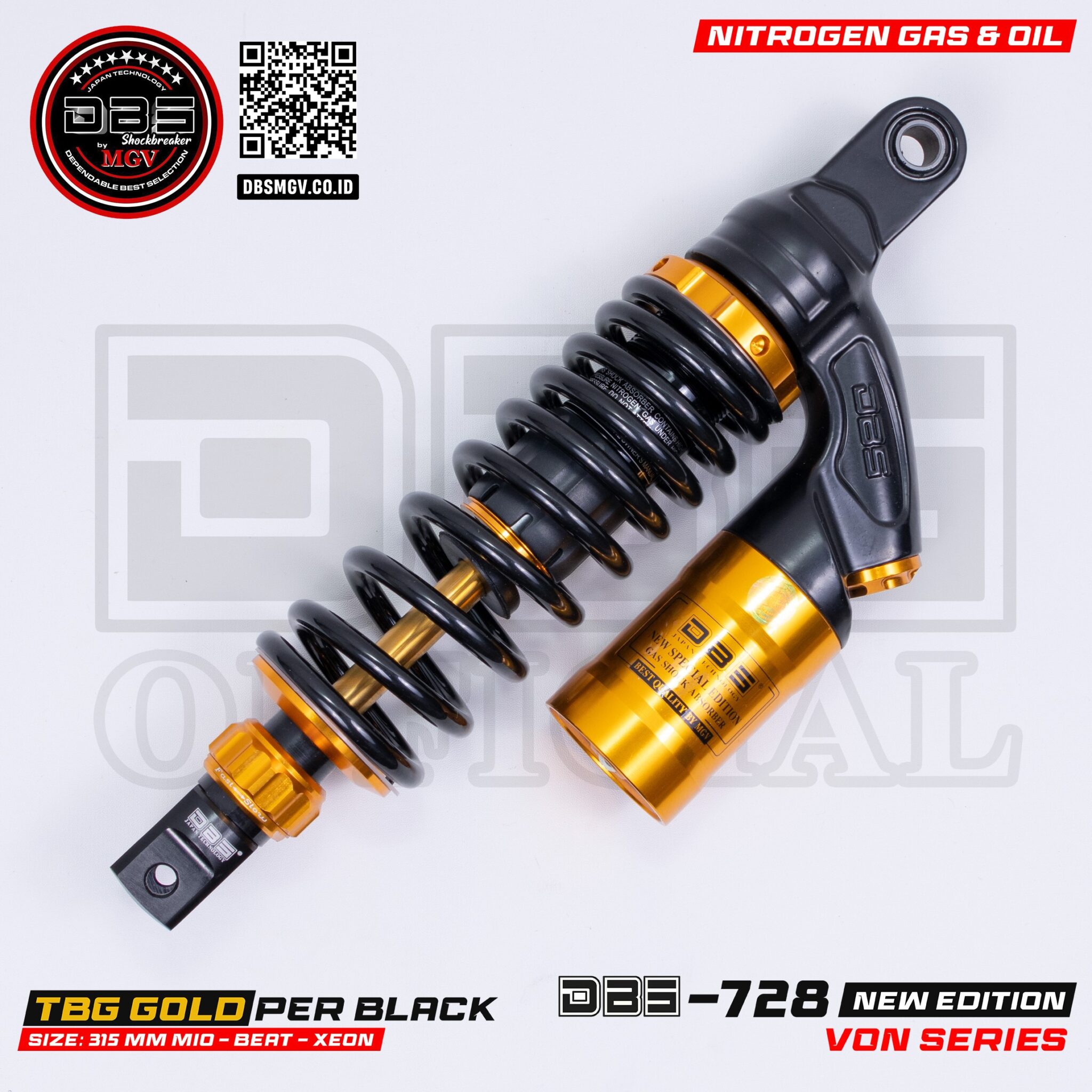 DBS 728 Von Series Shock Belakang Mio Beat Scoopy Genio Fazzio VarioFi ...