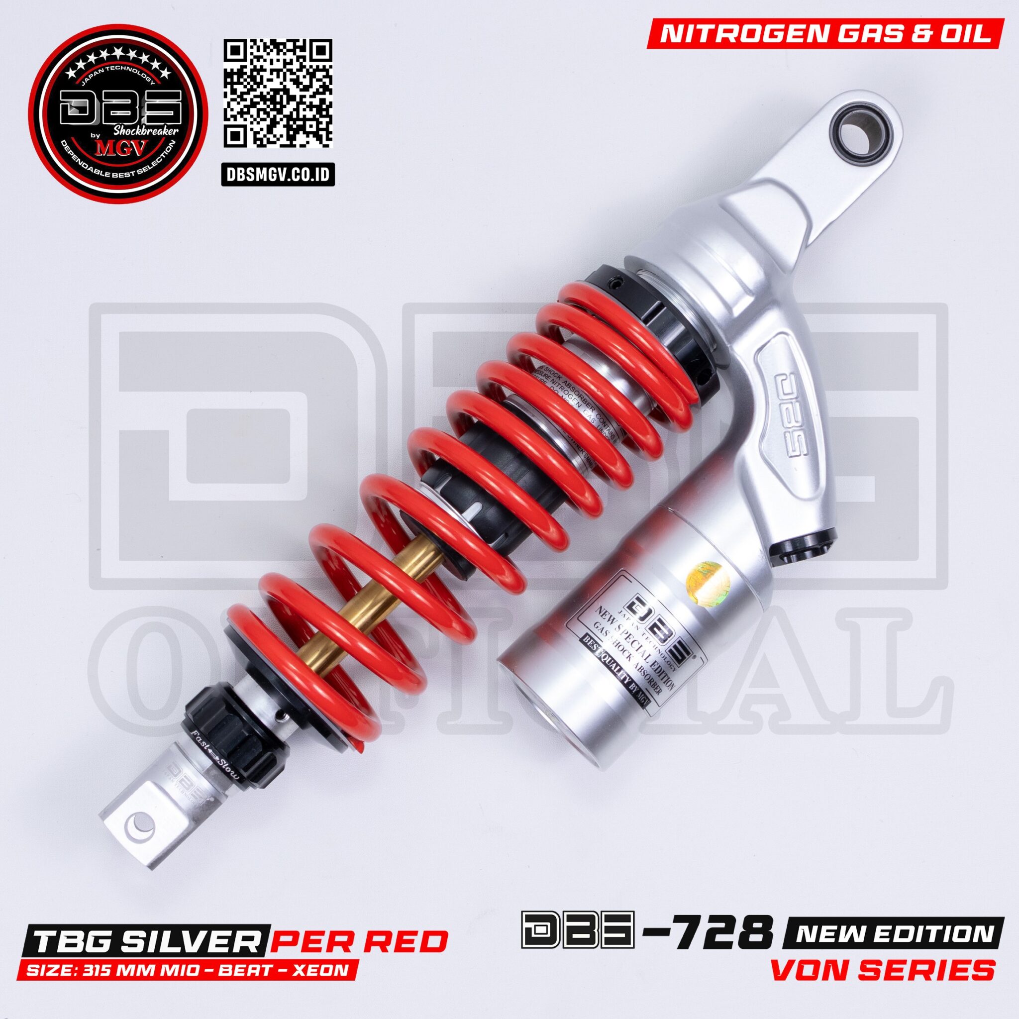 DBS 728 Von Series Shock Belakang Mio Beat Scoopy Genio Fazzio VarioFi ...