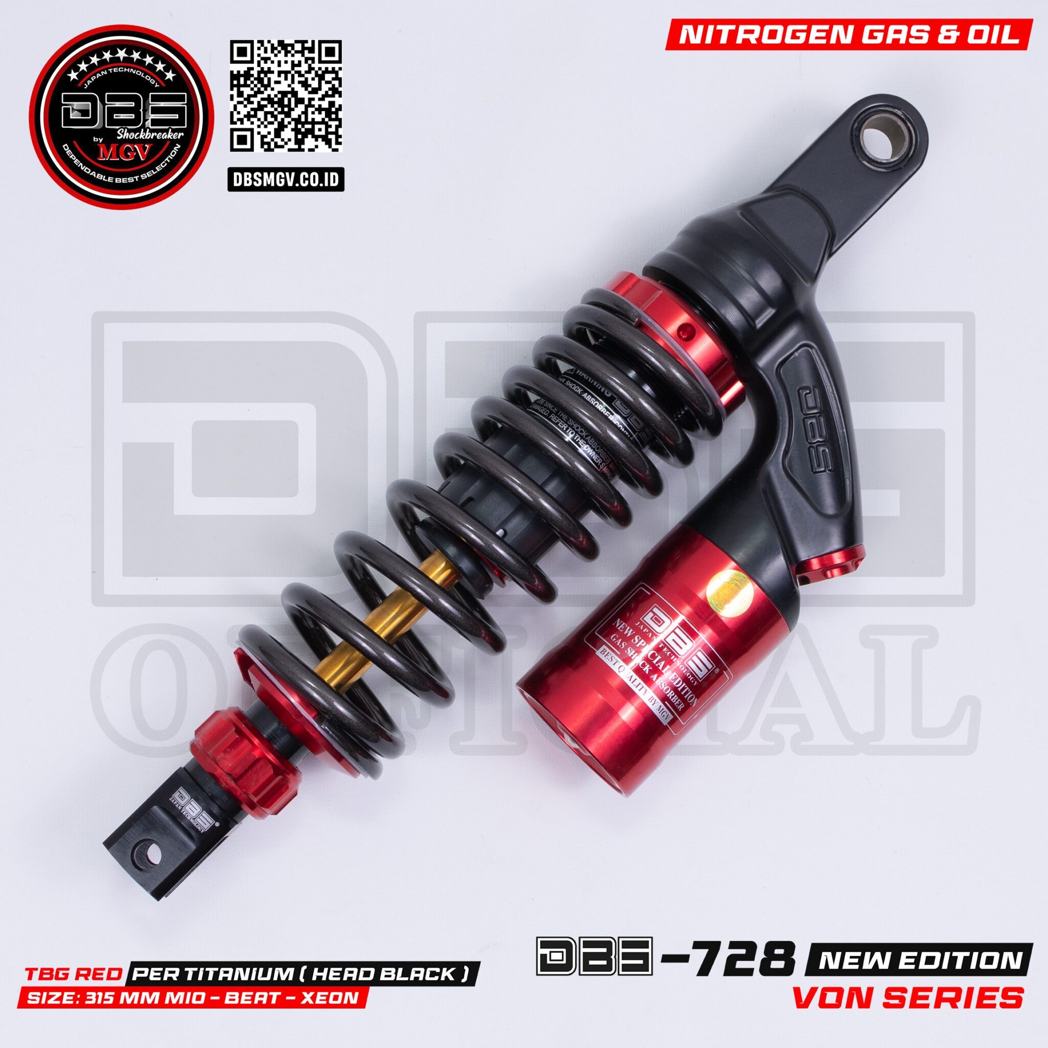 DBS 728 Von Series Shock Belakang Mio Beat Scoopy Genio Fazzio VarioFi ...