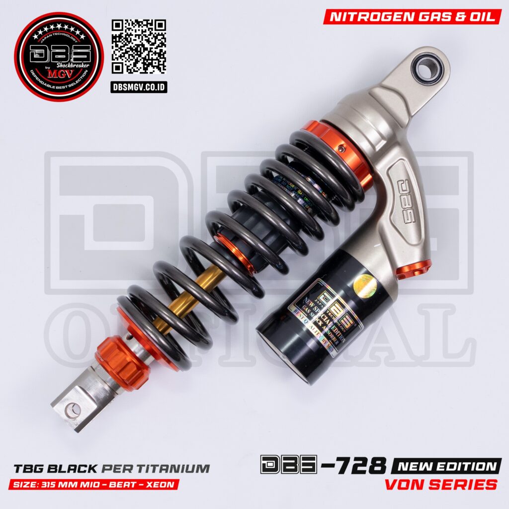 DBS 728 Von Series Shock Belakang Mio Beat Scoopy Genio Fazzio VarioFi Vario125/150 Xeon MioM3 ...