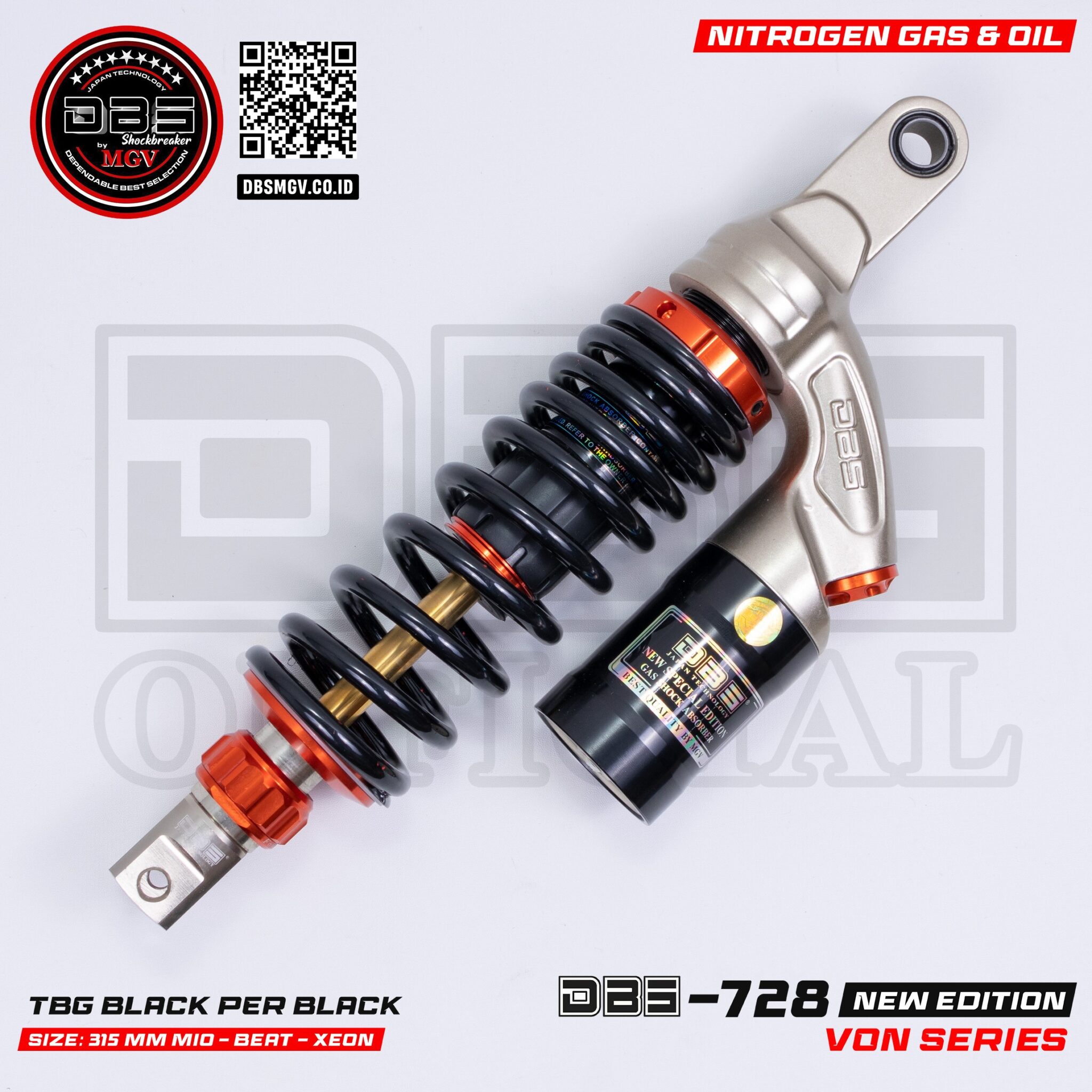 DBS 728 Von Series Shock Belakang Mio Beat Scoopy Genio Fazzio VarioFi ...