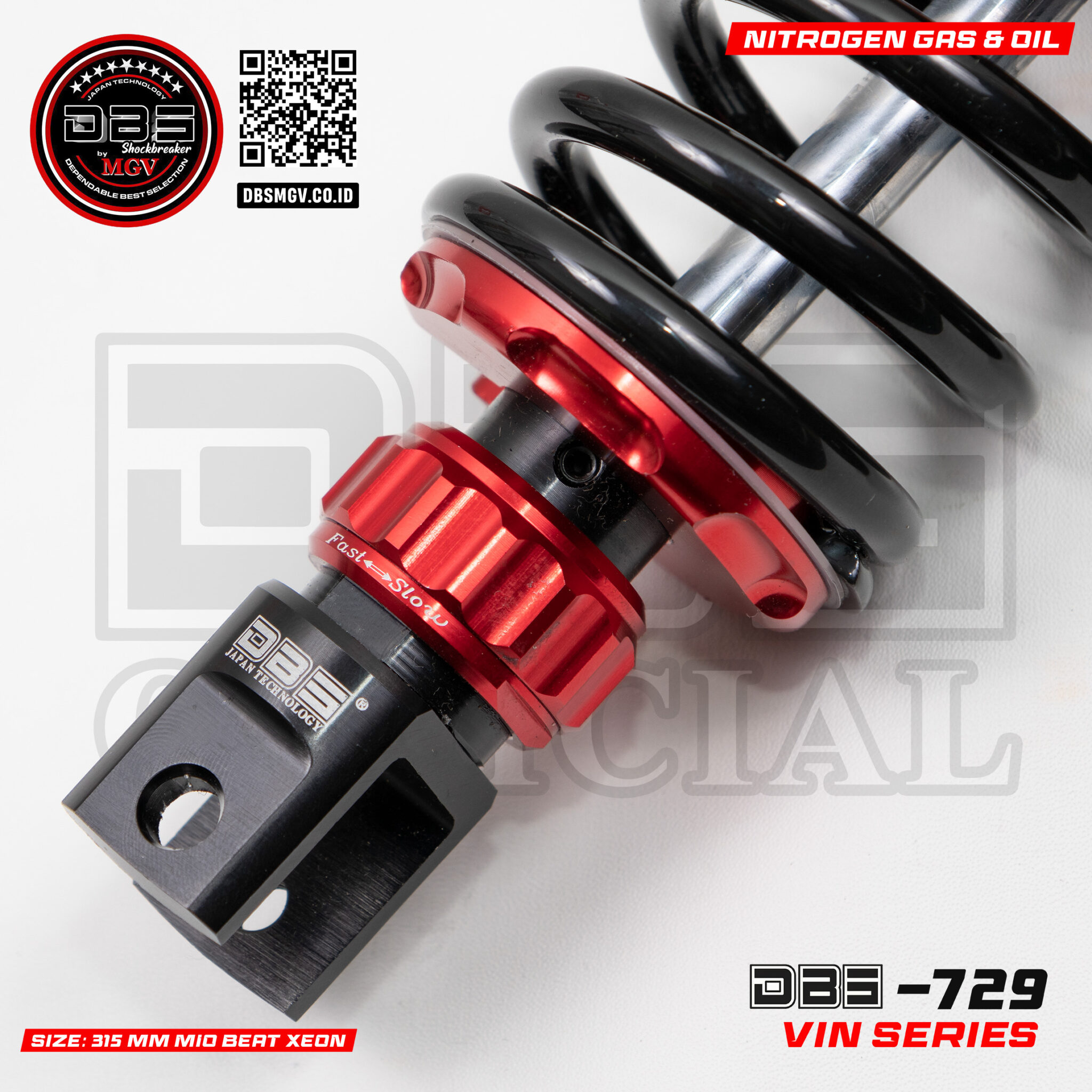 DBS 729 Vin Series Edition Shock Belakang Mio Beat Scoopy Genio Fazzio ...