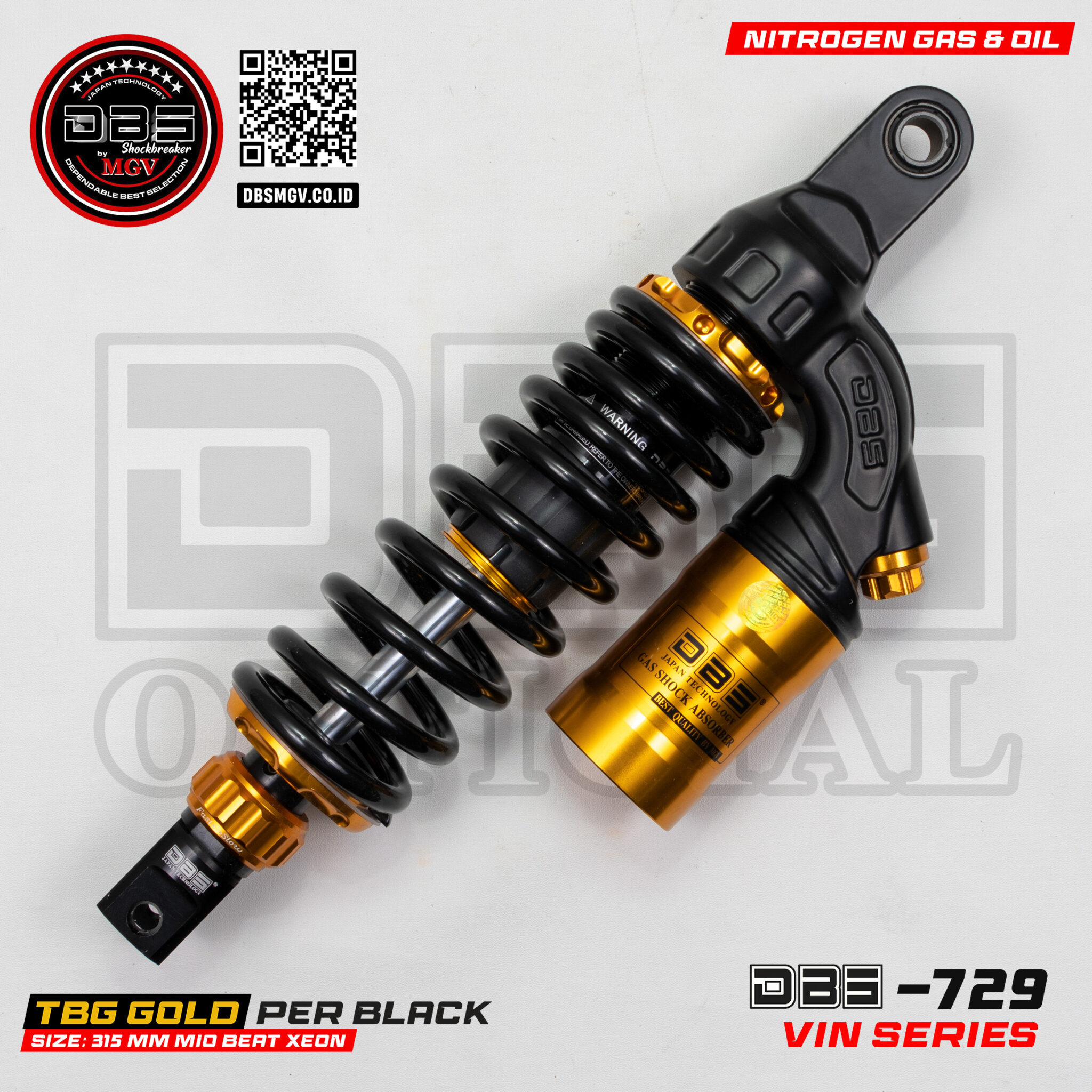 DBS 729 Vin Series Edition Shock Belakang Mio Beat Scoopy Genio Fazzio ...