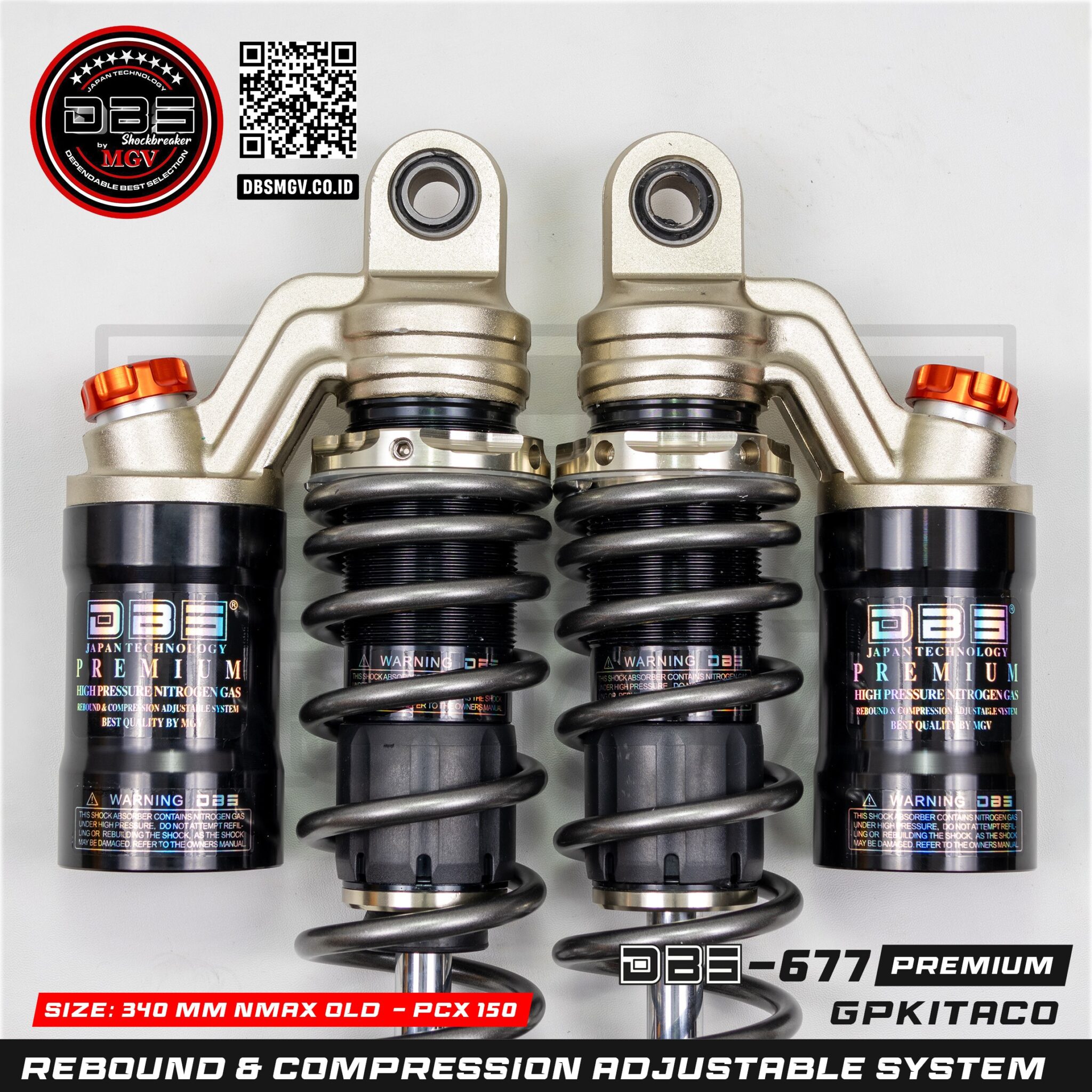 DBS 677 Gp Kitaco Shock Belakang NouvoZ Aerox155 NmaxNew NmaxOld Pcx150 ...
