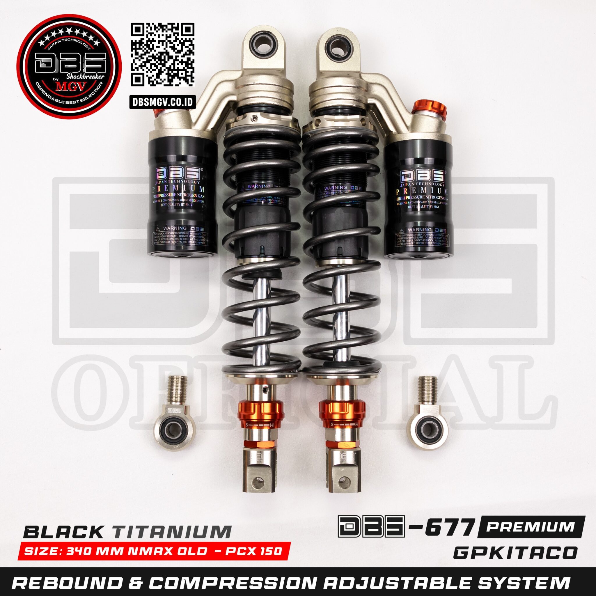 DBS 677 Gp Kitaco Shock Belakang NouvoZ Aerox155 NmaxNew NmaxOld Pcx150 ...