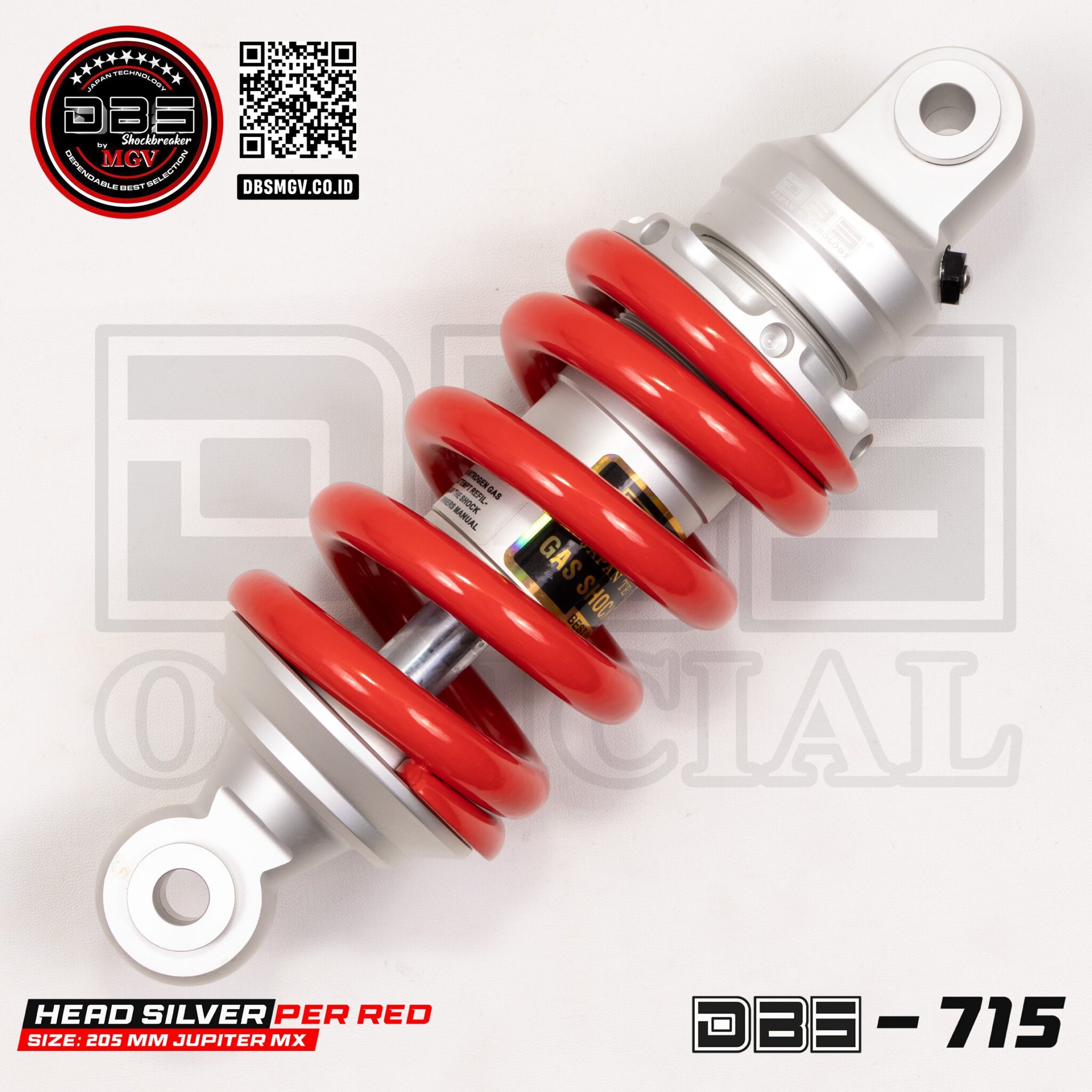 DBS 715 Mono Shock YAMAHA JUPITER MX 205MM - DBS by MGV | Racing Suspension