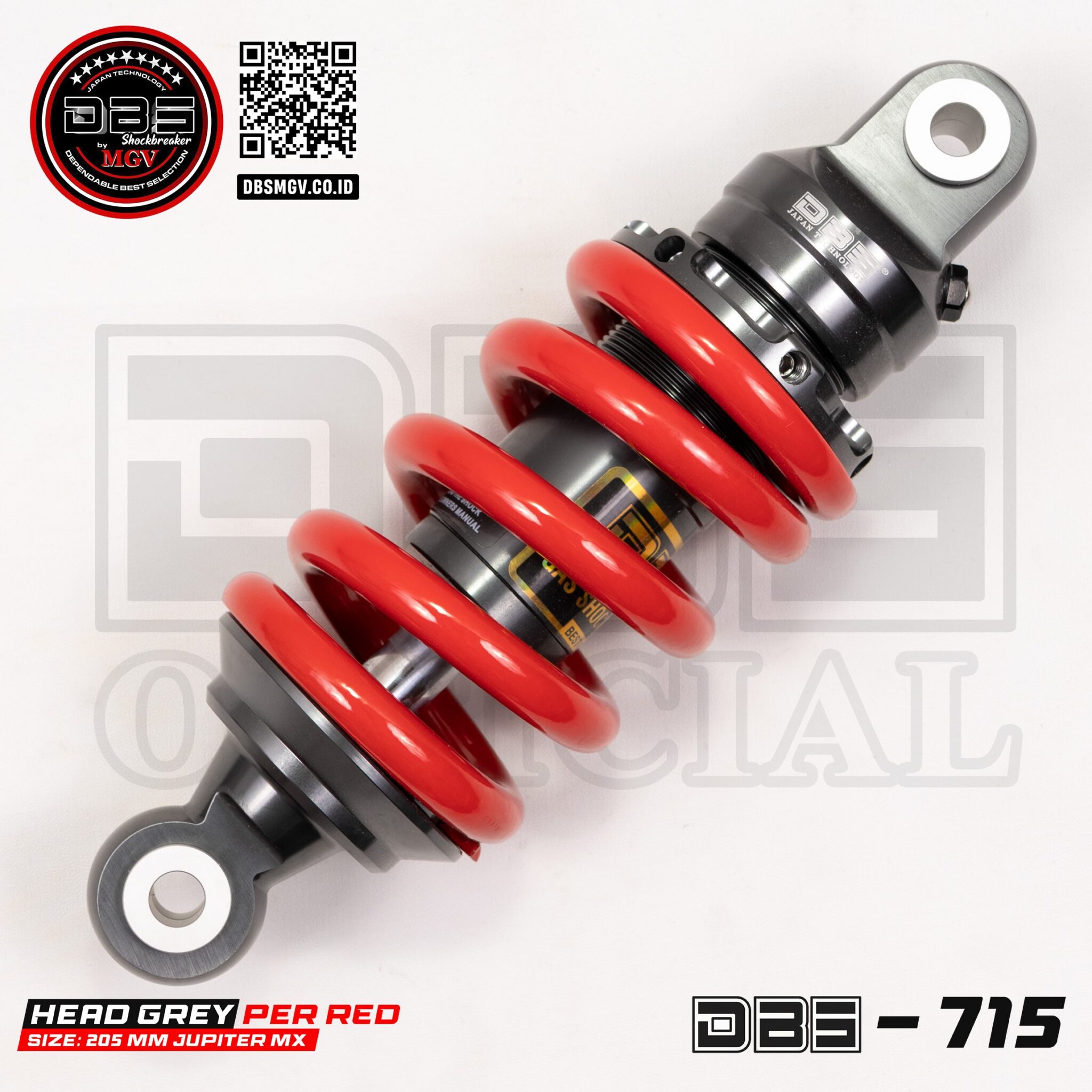 DBS 715 Mono Shock YAMAHA JUPITER MX 205MM - DBS by MGV | Racing Suspension