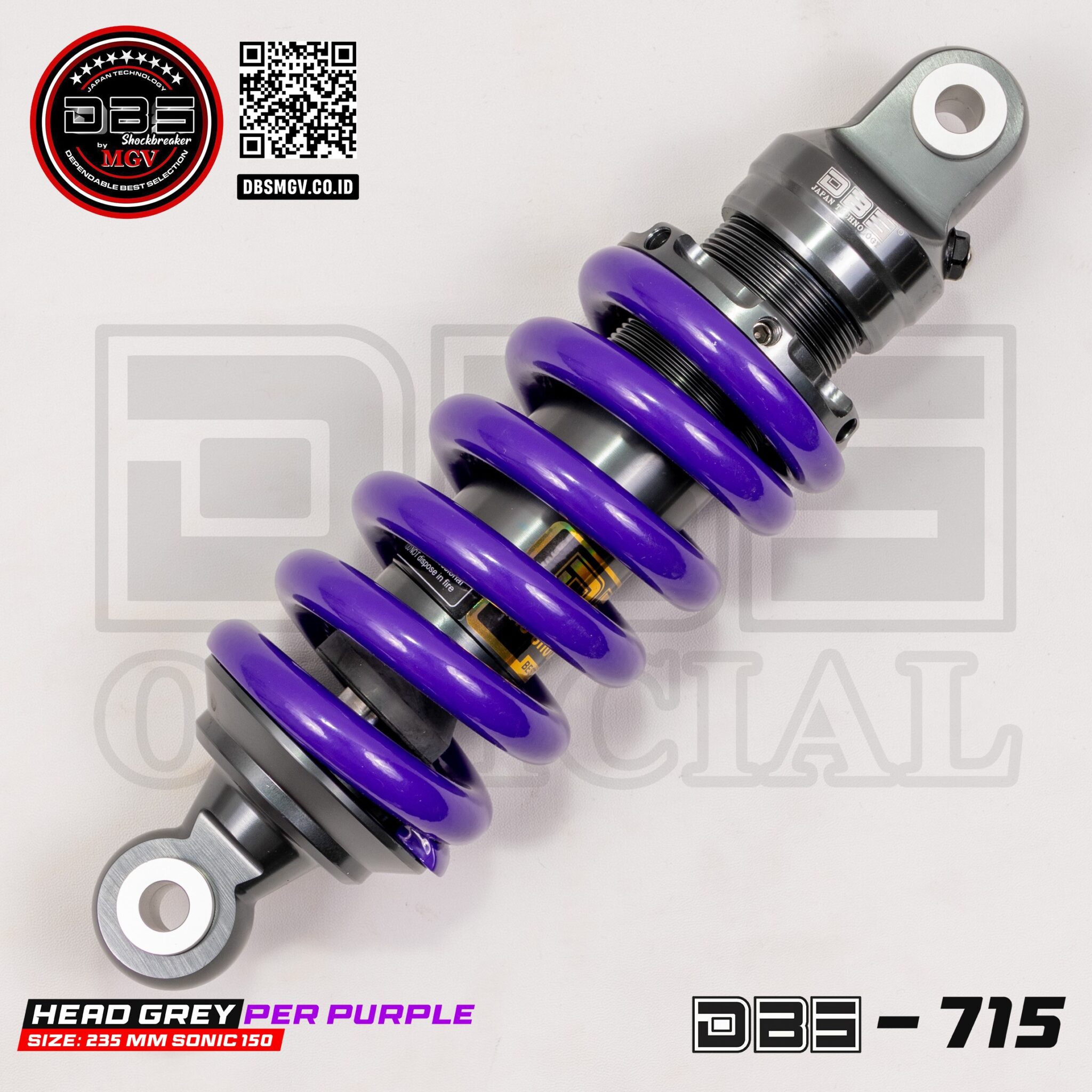 DBS 715 Mono Shock HONDA SONIC SUPRA GTR 150 235MM - DBS by MGV ...