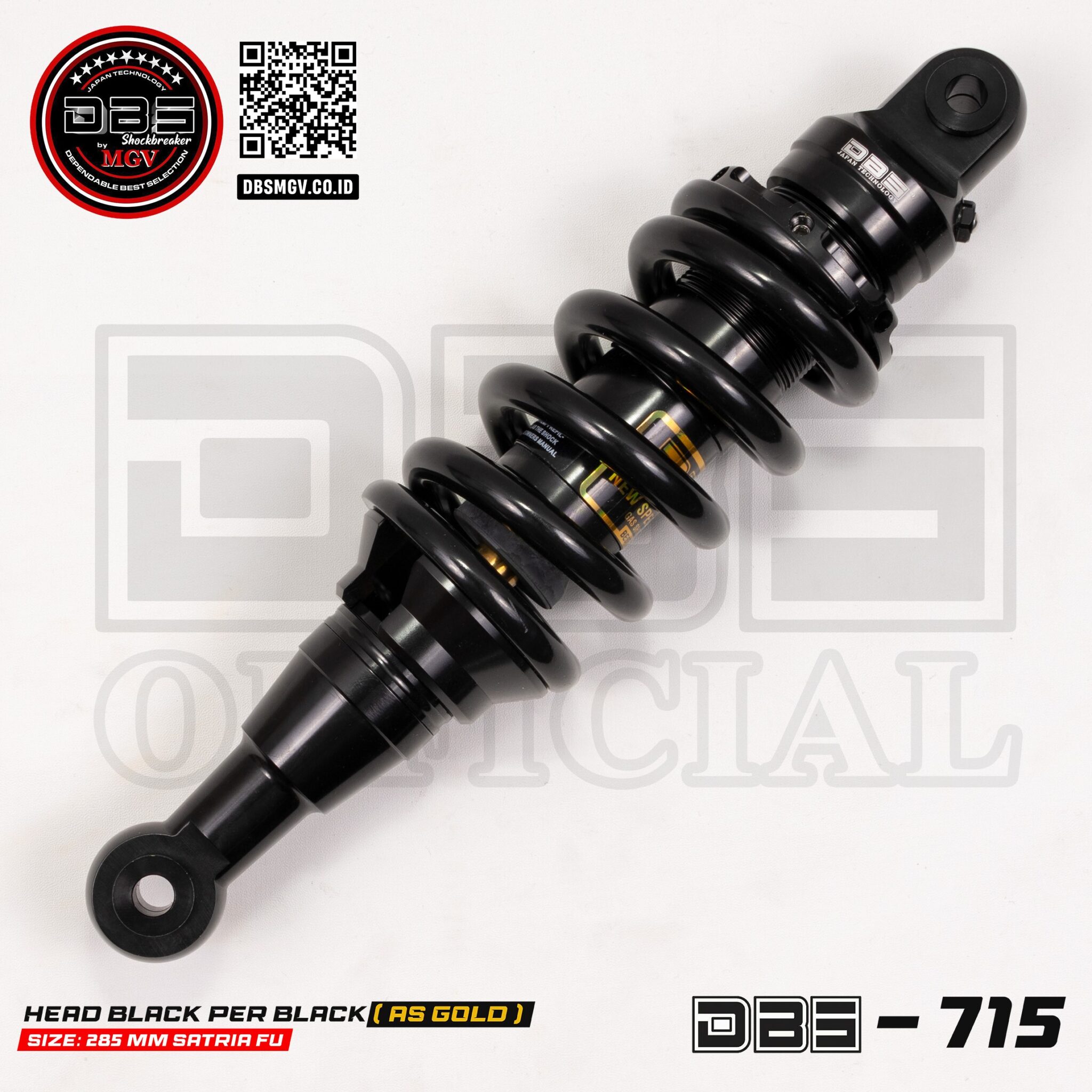 DBS 715 Mono Shock SUZUKI SATRIA FU 150 285MM - DBS by MGV | Racing ...